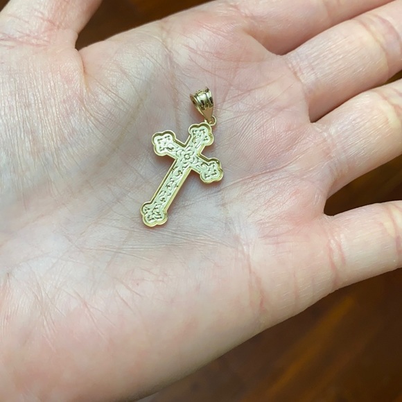Element Shine | Jewelry | K Solid Gold Greek Orthodox Rose Cross ...